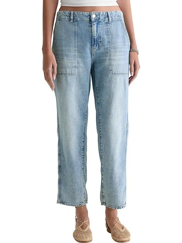 Ag Analeigh Mid Rise Utility Jeans - Wine Garden