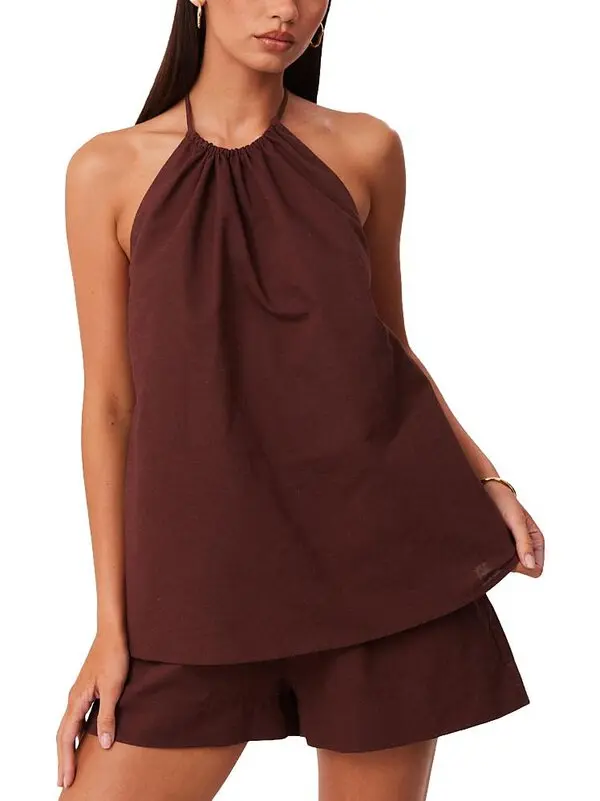 SNDYS Alysse Halter Top - Chocolate