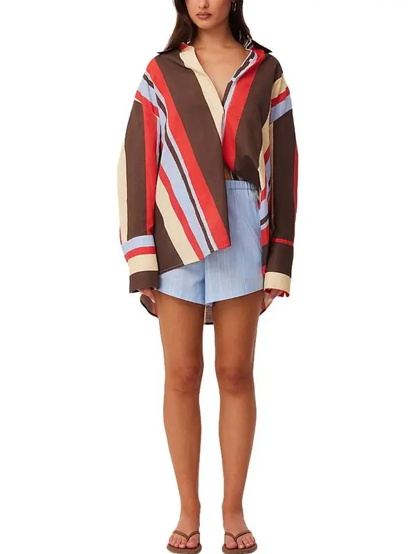 SNDYS Trudie Striped Button Front Shirt - Multi Stripe