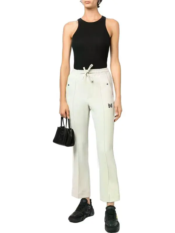 Needles Piping Logo-embroidered Flared Track Pants - Neutrals