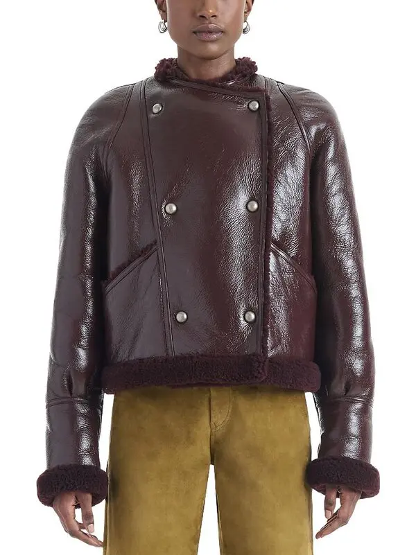 Altuzarra Kenny Leather Jacket - Deep Cherry