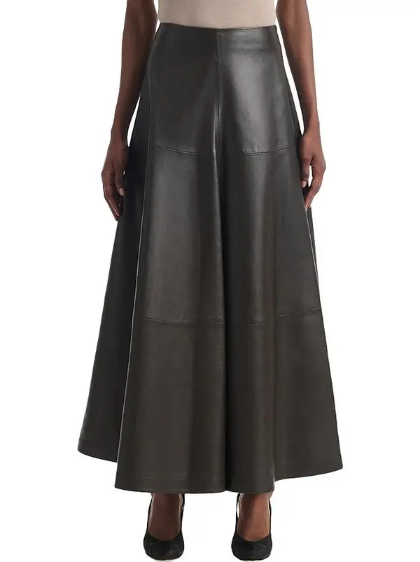 Altuzarra Varda Leather Skirt - Fudge