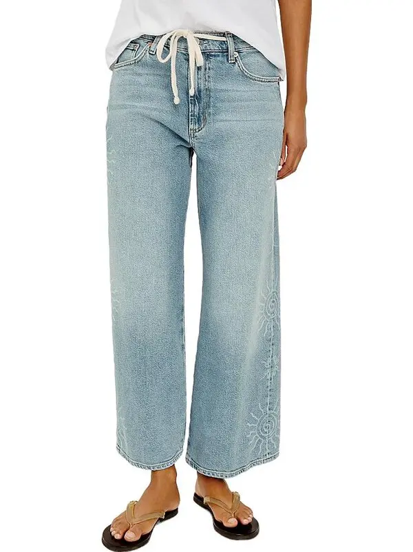 Rails Angeleno High Rise Drawstring Crop Jeans - Soleil