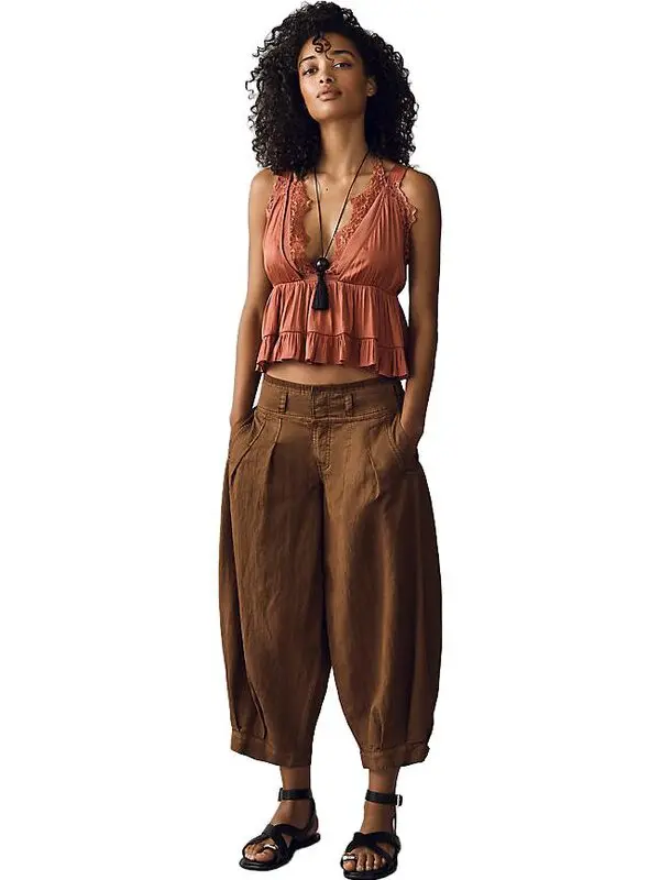 PILCRO Balloon Jogger Pants - Tobacco