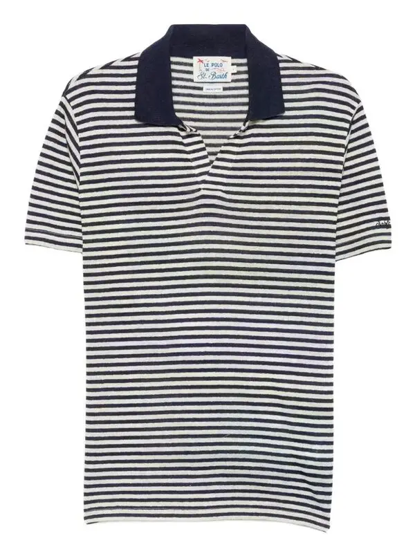 MC2 SAINT BARTH Rye Striped Short-sleeved T-shirt - Blue