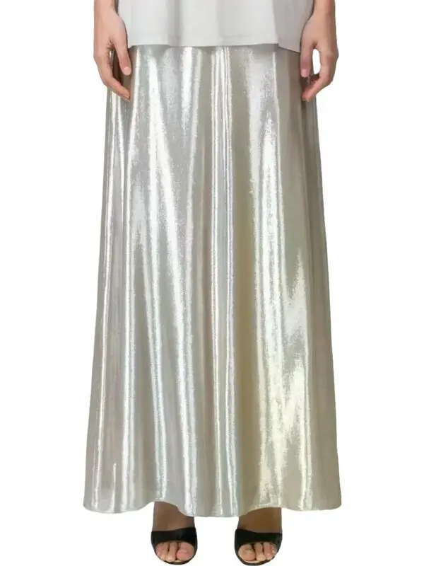 INDRESS High-waisted Flared Skirt - Silver