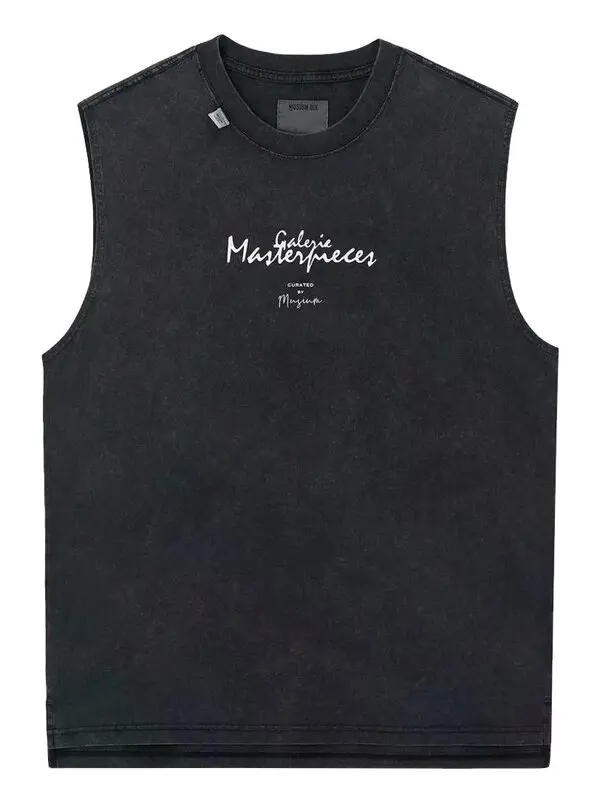 MUSIUM DIV. Graphic-print Sleeveless T-shirt - Grey