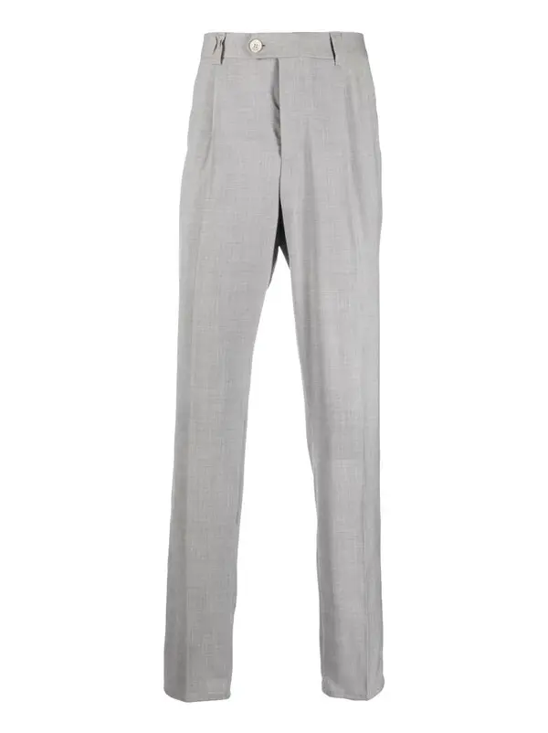 Brunello Cucinelli Virgin Wool Tailored Trousers - Grey