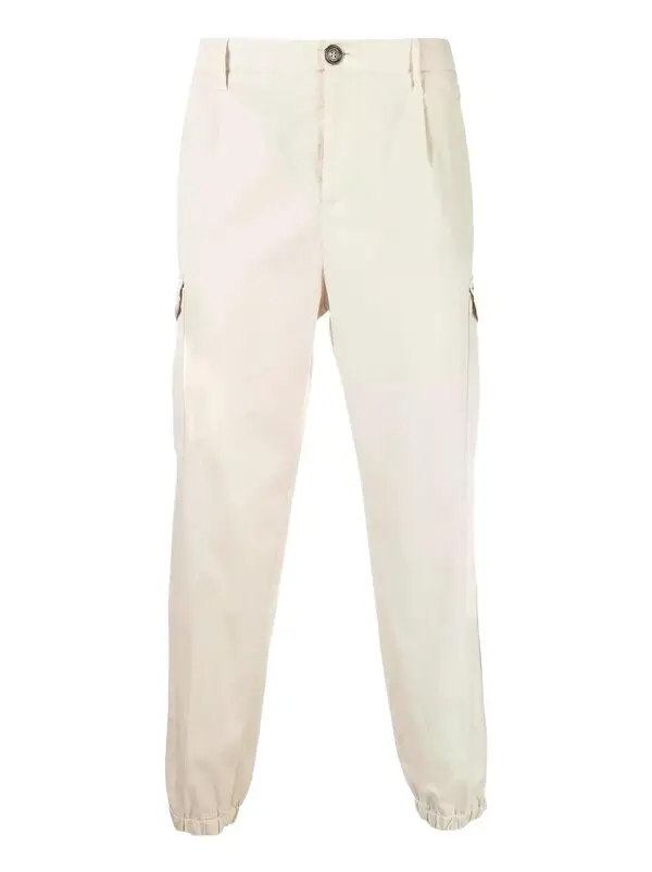 Brunello Cucinelli Pressed-creased Multi-pocket Straight-leg Trousers - Neutrals