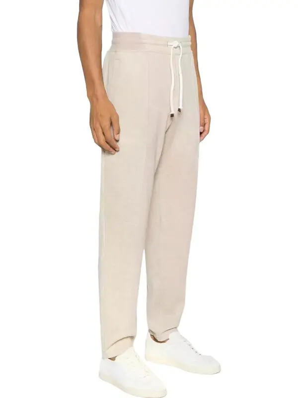 Brunello Cucinelli Drawstring-waist Cashmere Trousers - Neutrals