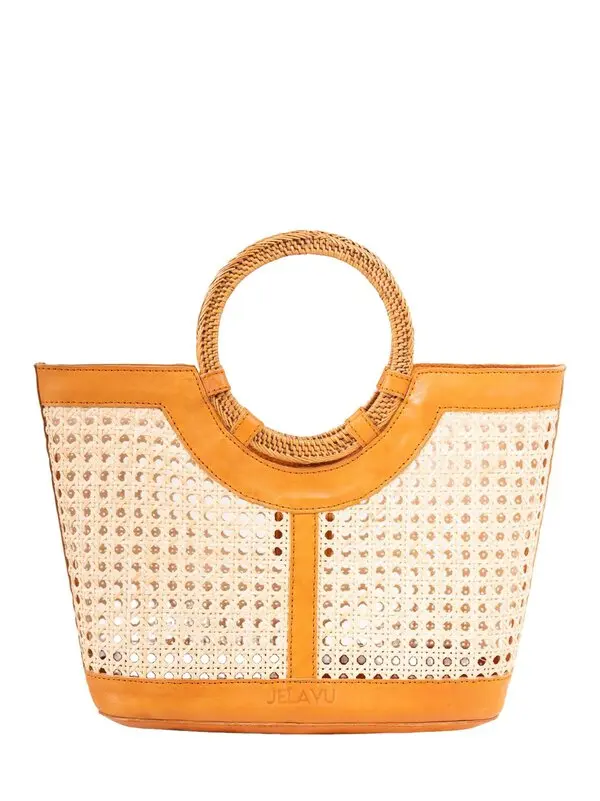 JELAVU Hilton Large Satchel Tan - Brown