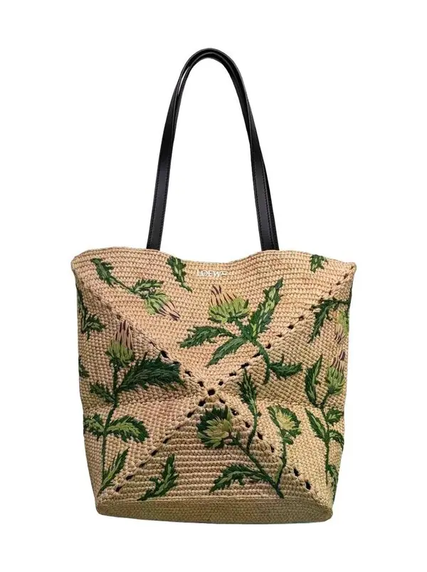 Loewe Artichoke Embroidered Tote Bag - Neutrals