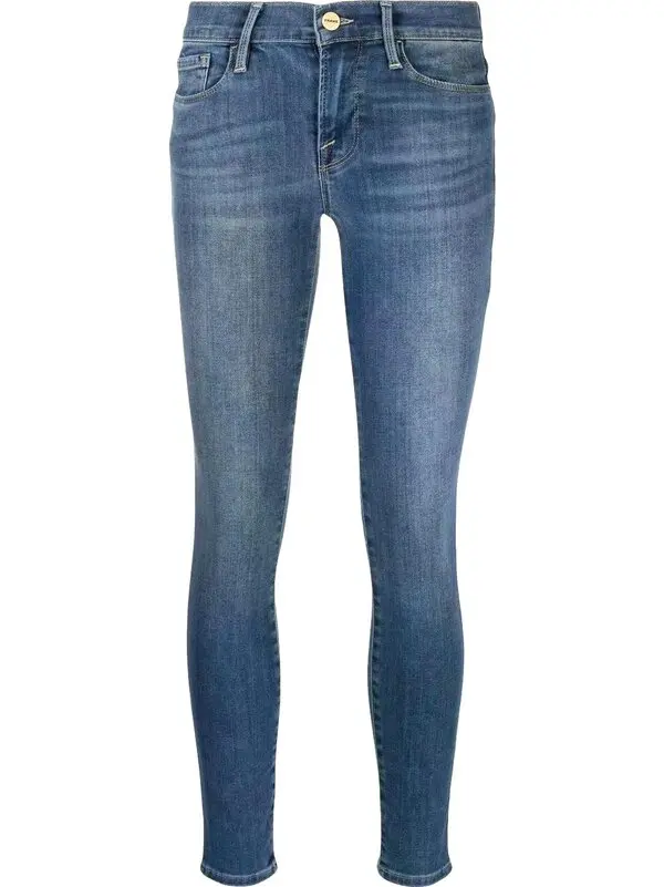 FRAME Low-rise Skinny Jeans - Blue