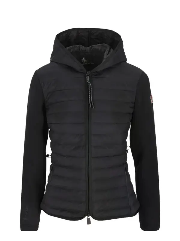 Moncler Quilted Hybrid Hoodie - Black