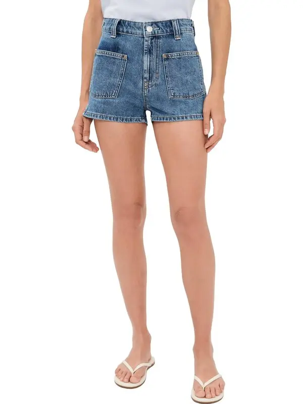 Free People Bettie Sailor Denim Shorts - Vixen