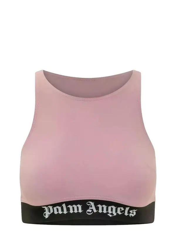 Palm Angels Logo-underband Racerback Top - Pink