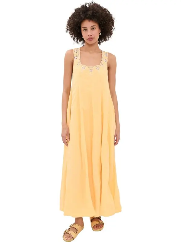 Free People To The Moon Maxi Dress - Golden Haze