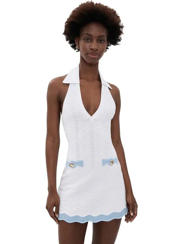 Retrofete Dorianne Dress - Metallic White/glace