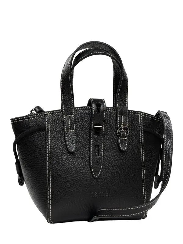HAMEL ATELIER Spiga Leather Tote Bag - Black