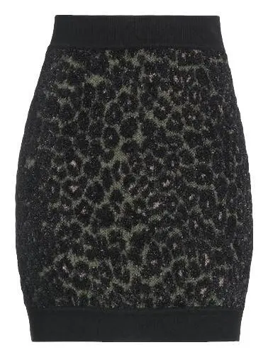 NENETTE Leopard-print Metallic Knit Mini Skirt - Black