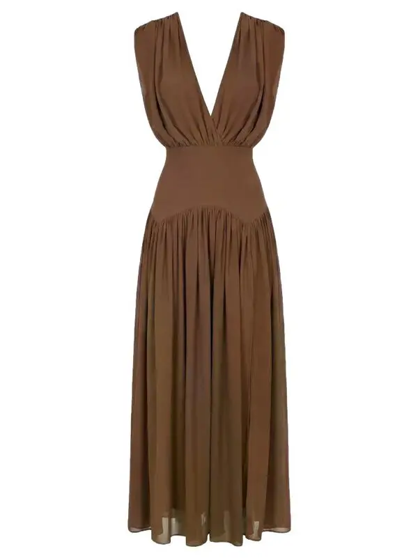 NICHOLAS Giana Open-panel Maxi Dress - Brown
