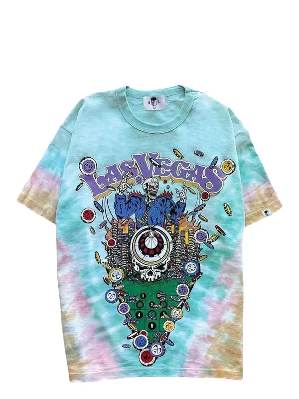WARREN LOTAS Vegas Roulette Tie-dye T-shirt - Blue
