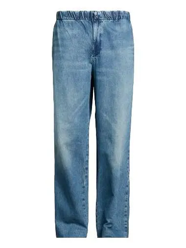 Sandro Baggy Jeans In Cotton Denim - Blue