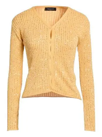 Fabiana Filippi Apricot Cotton & Polyester Cardigan With Sequins - Orange