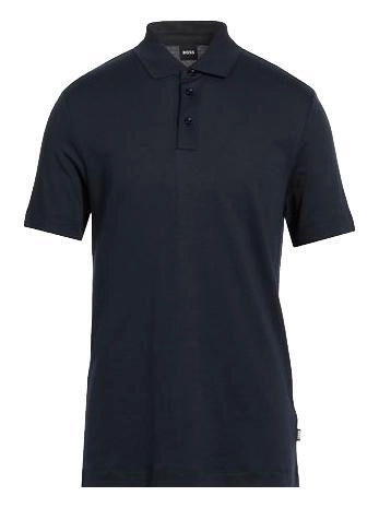 BOSS Polo Shirt Size Lyocell, Cotton - Blue