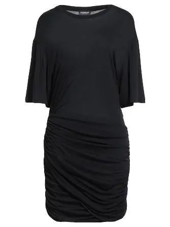 DONDUP Draped Mini Dress In Viscose, Modal, And Silk - Black