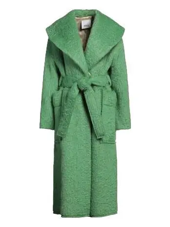 Erika Cavallini Mohair Wool Blend Coat - Green
