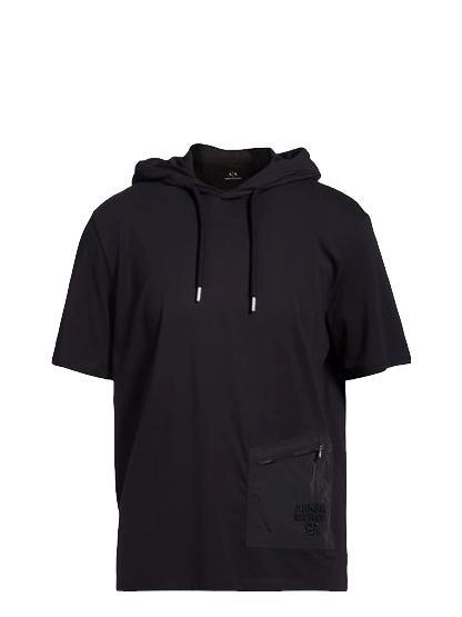 Armani Exchange Light Cotton And Polyamide T-shirt - Blue