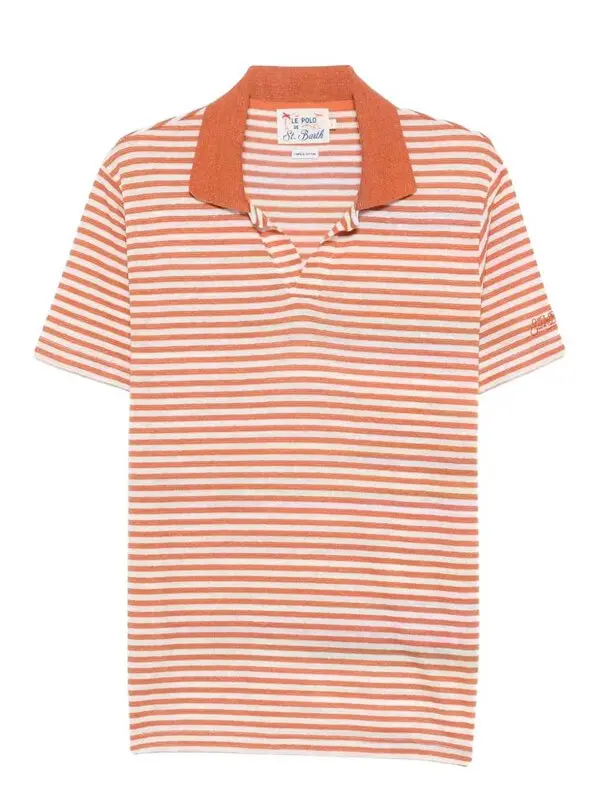 MC2 SAINT BARTH Rye Striped Short-sleeve T-shirt - Orange