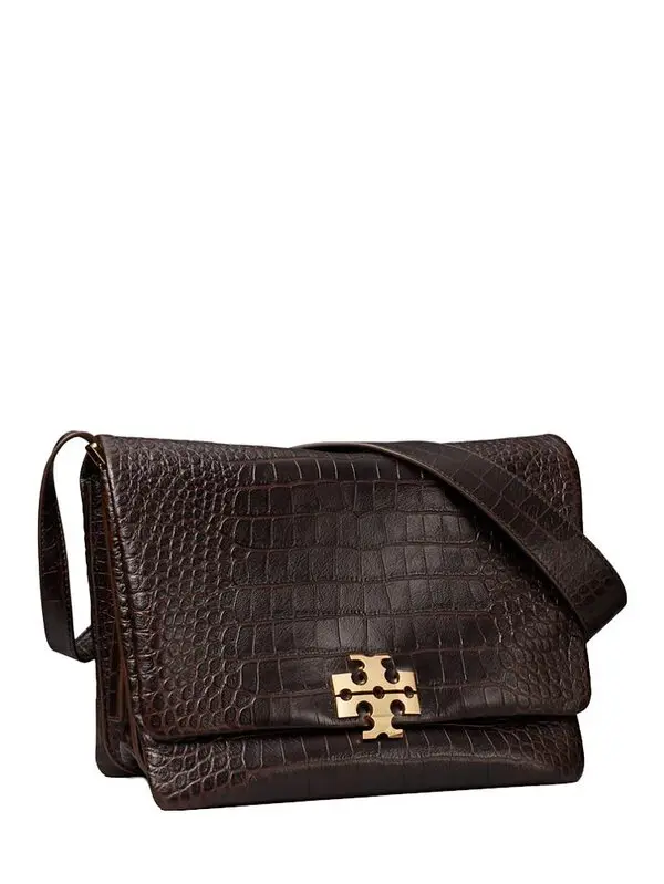 Tory Burch Large Charlie Runway Shoulder Bag - Dark Brown