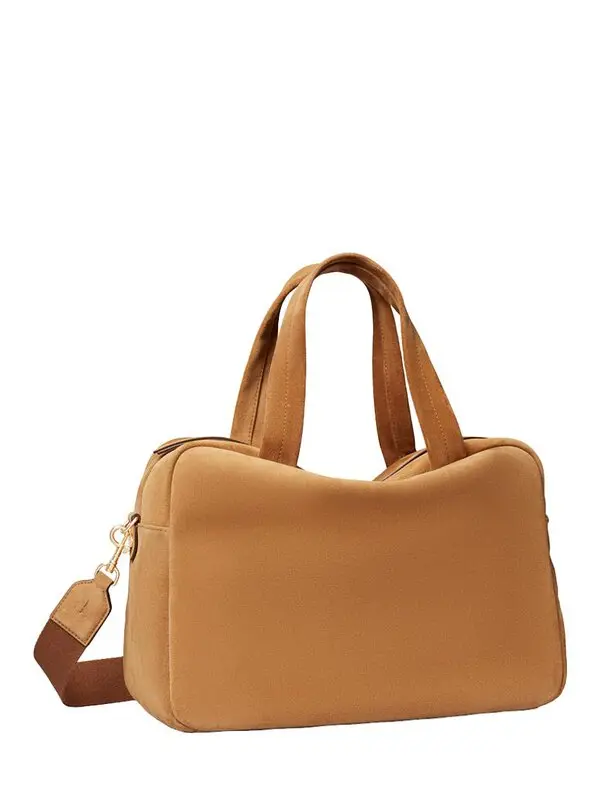 Tory Burch Suede Oversized Satchel - Wild Tabacco