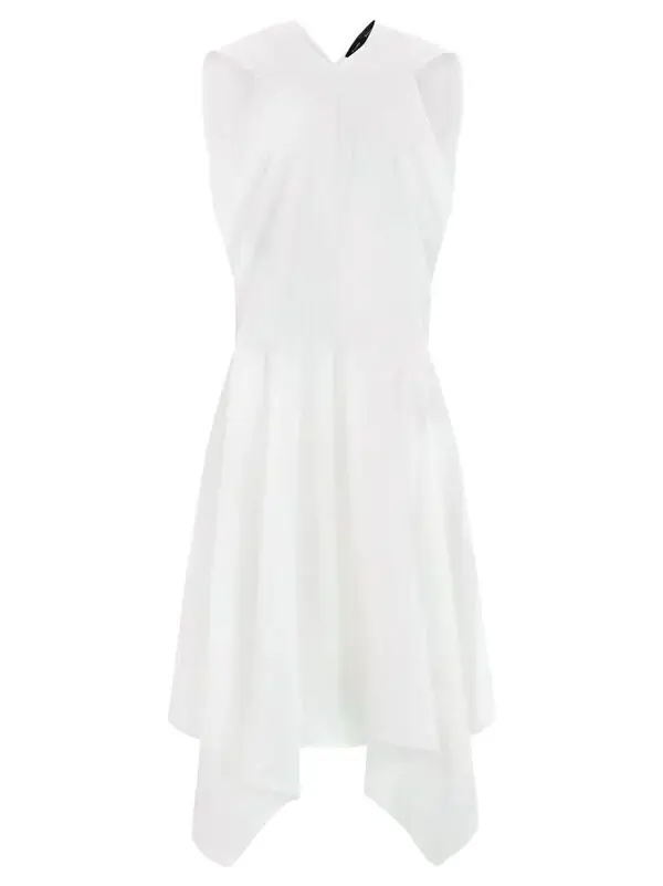 Proenza Schouler Sybella Handkerchief Hem Midi Dress - White