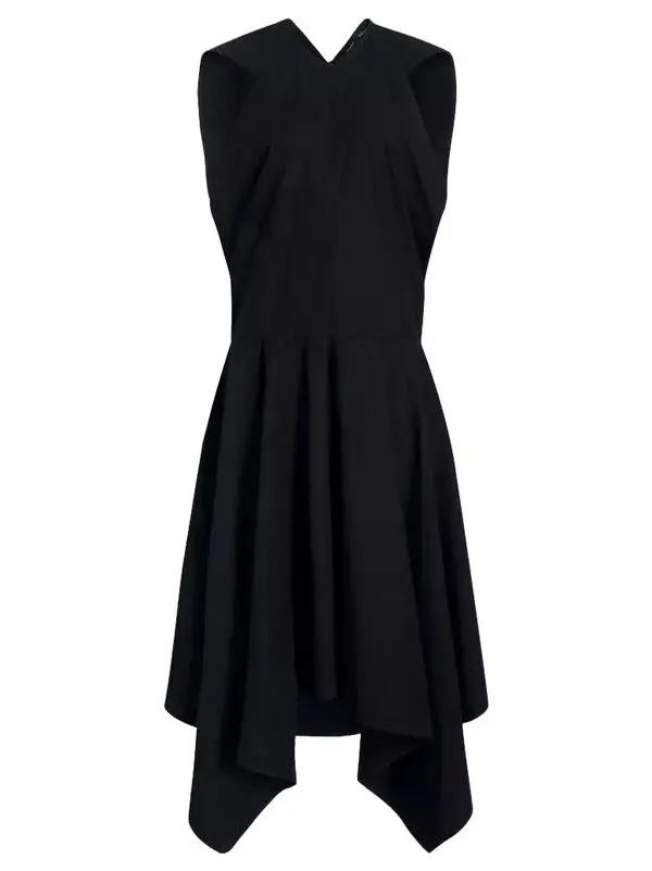 Proenza Schouler Sybella Handkerchief-hem Midi Dress - Black