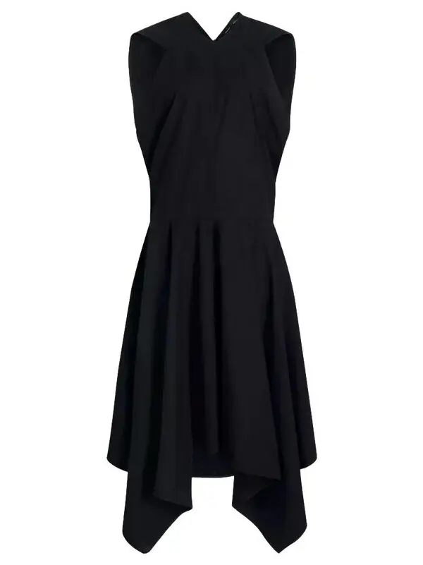 Proenza Schouler Sybella Handkerchief-hem Midi Dress - Black