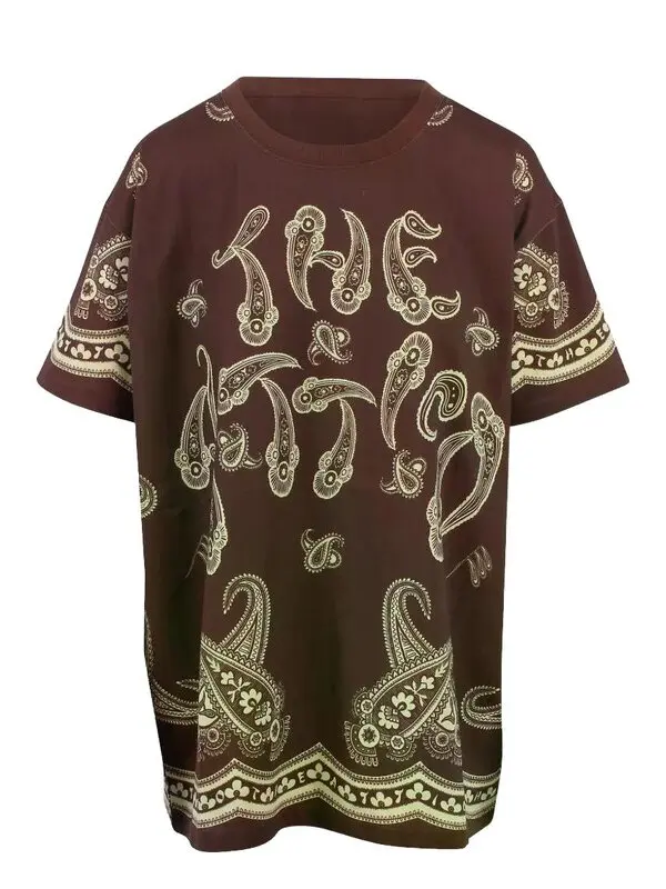 Attico Paisley Print T-shirt - Brown