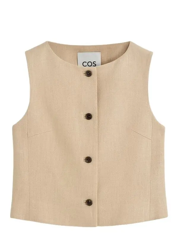 Cos Tailored Vest - Beige