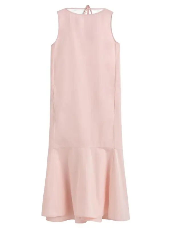 Cos Dropped-hem Cotton Midi Dress - Pink