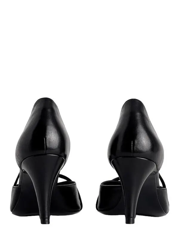 Cos Strap-detail Leather Pumps - Black