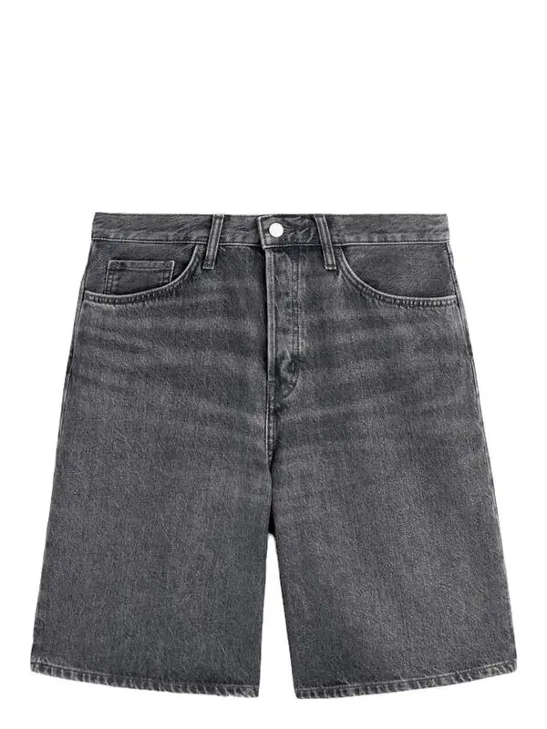 Cos Relaxed-fit Denim Shorts - Faded Black