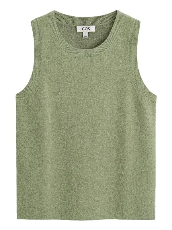 Cos Textured Bouclé-knit Tank Top - Green