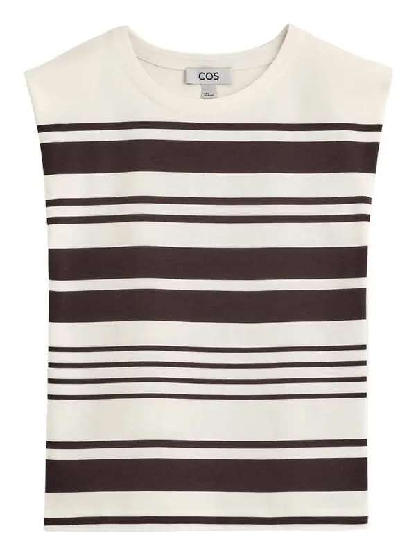 Cos Folded-shoulder Cotton-jersey Tank Top - White