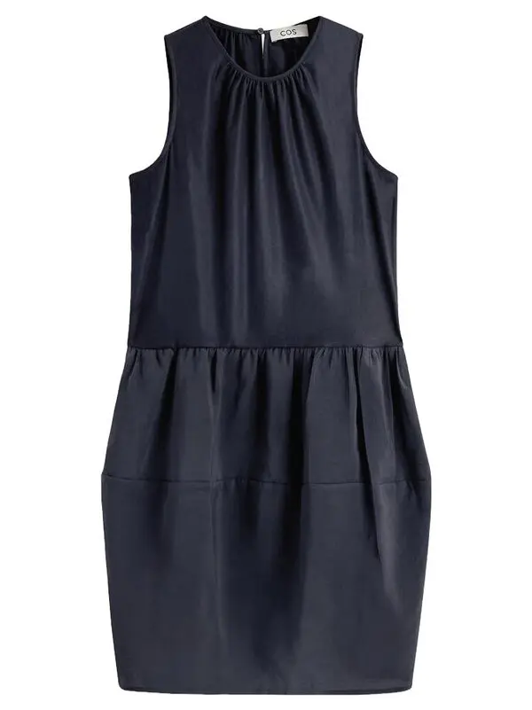 Cos Paneled Mini Dress - Navy