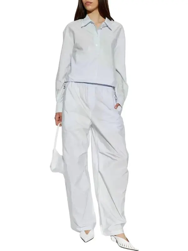Alexander Wang Pinstriped Logo Blouse - Blue