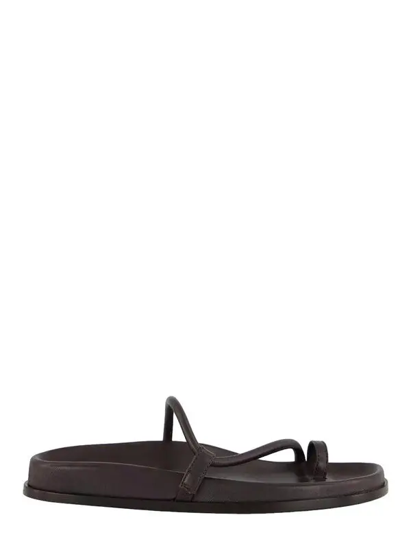 EMME PARSONS Leather Slip-on Sandals - Brown