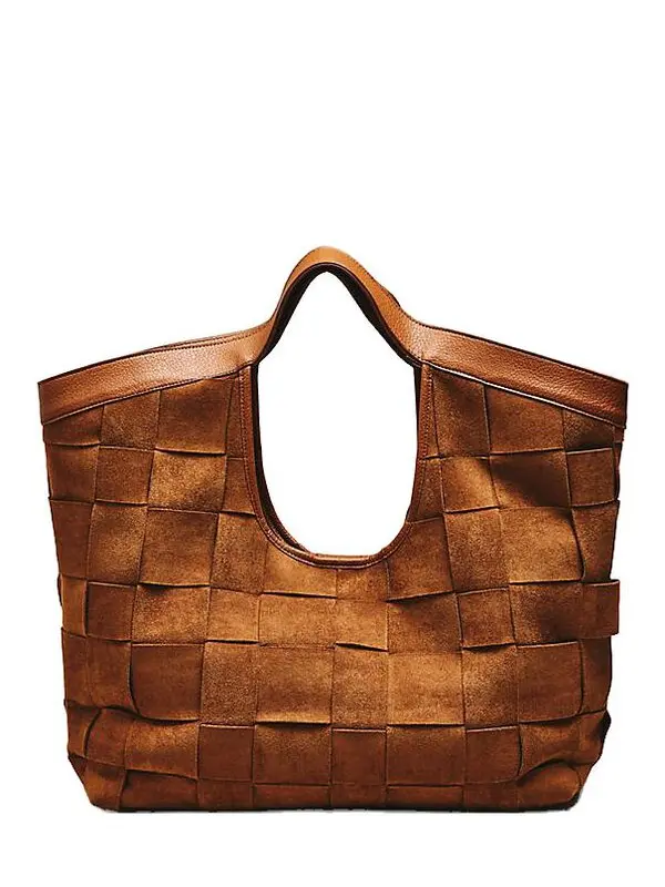 Anthropologie Woven Carryall Handbag - Tan