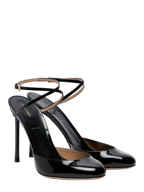 TOM FORD Patent Leather Slingback Pumps - Black